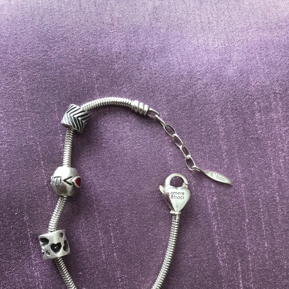 amore & baci | Jewelry | Amorebaci Bracelet With 3 Charms | Poshmark